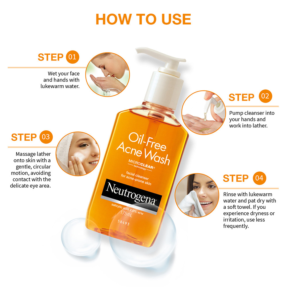Buy Neutrogena Facial Cleanser Oil Free Acne Wash 175 Ml Online At Best ...