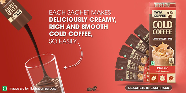 Buy Tata Coffee Cold Coffee Liquid Concentrate - Classic, Rich & Creamy ...