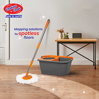 Buy Chakaachak Rotolite Spin Mop - Plastic + TPE, Extendable Handle, 3. ...