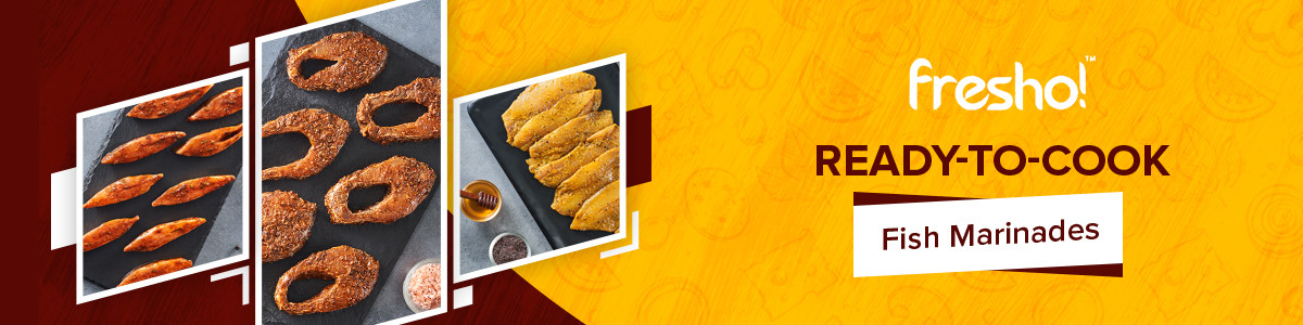 Buy fresho! Peri Peri Basa Fish Steak, Marinated Online at Best Price ...