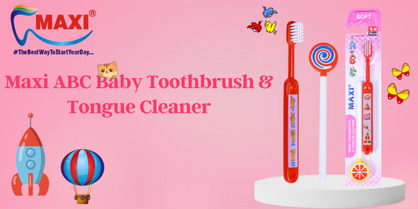 Buy MAXI ABC Baby Toothbrush and Tongue Cleaner-Oral Hygiene Kit Online ...