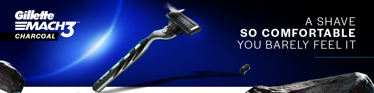 Buy Gillette Mach3 Charcoal Shaving Razor Blades for Men with ...