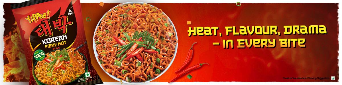 Buy Sunfeast YiPPee! Korean Fiery Hot Style Noodles Online at Best ...