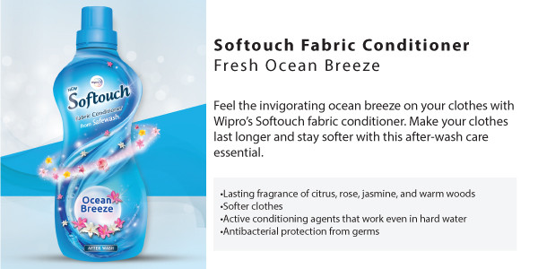 Buy Wipro Softouch Fabric Conditioner Ocean Breeze 230 Ml Bottle Online ...
