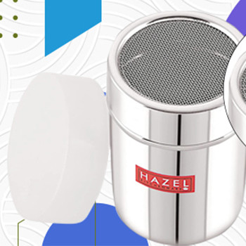Buy Hazel Stainless Steel Powder Shaker With Handle & Lid Cap ...