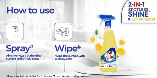 Buy Colin Glass & Multisurface Cleaner Spray - Lemon Burst Online at ...