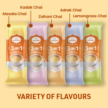 Buy Namaste Chai 3-In-1 Instant Tea Premix - Masala Chai, Assam Tea ...