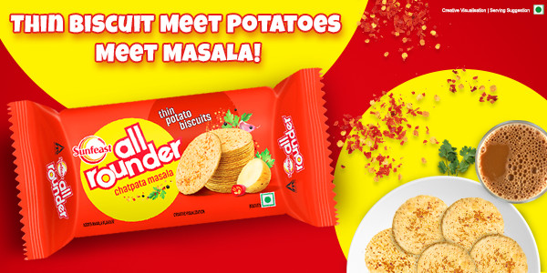 Buy Sunfeast All Rounder, Thin, Light & Crunchy Potato Biscuit With ...
