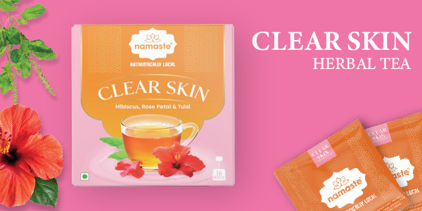 Buy Namaste Chai Clear Skin Herbal Tea - Hibiscus, Rose Petal & Tulsi ...