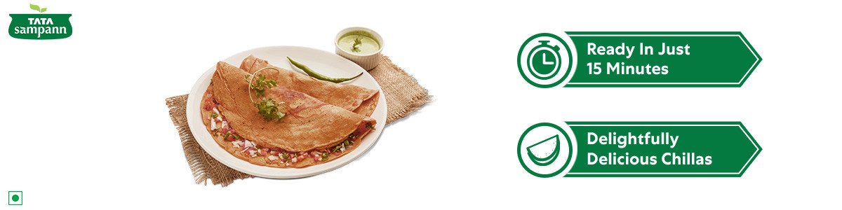 Buy Tata Sampann Protein Rich Moong Dal Chilla Mix, Ready To Cook Mix ...