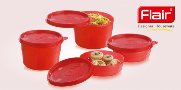 Buy Flair Plastics Plastic Smart Glass Container - Medium, Assorted ...