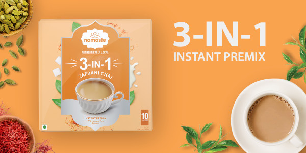Buy Namaste Chai 3-In-1 Instant Tea Premix - Zaffrani Chai, Assam Tea ...