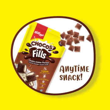 Buy Kellogg's Chocos Fills - Choco Vanilla, High In Protein & B Group ...