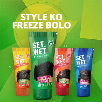 Set Wet Styling Hair Gel for Men - Party Shine, 50 gm Tube of Rs 95 ...