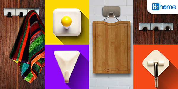 Buy bb home Plastic Hook - Self Adhesive/Stickable, Oval Shape Online ...