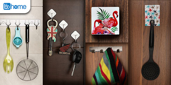 Buy bb home Plastic Hook - Self Adhesive/Stickable, Oval Shape Online ...