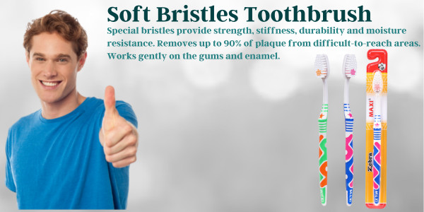 Buy MAXI Zebra Toothbrush - For Oral Hygiene & Fresh Breath, Soft ...