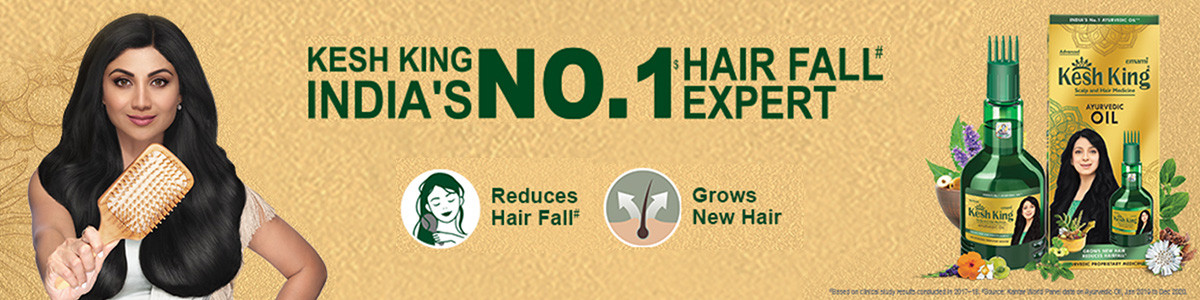 Buy Kesh King Ayurvedic Hair Oil For New Hair Growth, Reduces Hairfall, Suitable For Men & Women ...