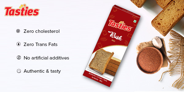 Buy Tasties Rusk - Ragi 2x200 gm (Multipack) Online at Best Price. of ...