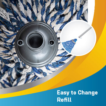 Buy Gebi Round Mop - Plastic, With Rod, Blue Online at Best Price of Rs ...