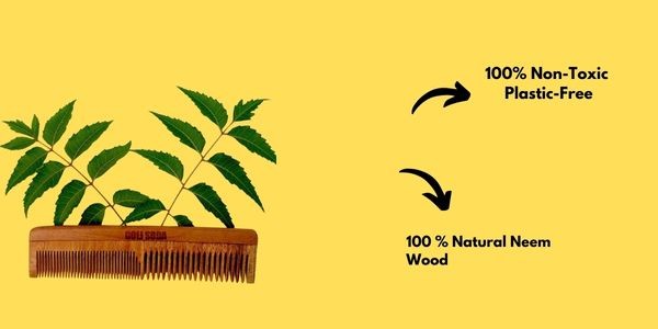 Buy Goli Soda Neem Wood Comb With Double Tooth - Boosts Blood ...