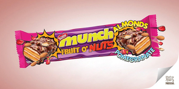 Buy Nestle Munch - Fruit O' Nuts Chocolate Coated Crunchy Wafer Bar ...