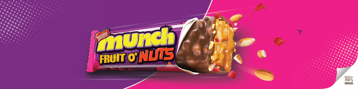 Buy Nestle Munch - Fruit O' Nuts Chocolate Coated Crunchy Wafer Bar ...