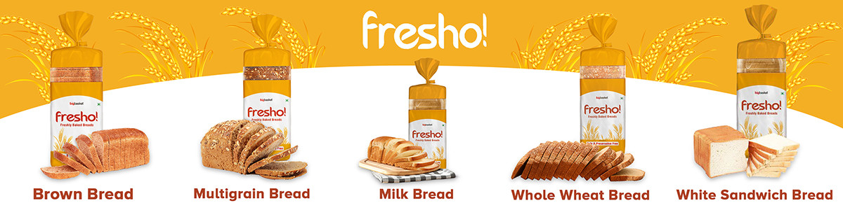 Buy Fresho White Bread Jumbo Slices Safe & Preservative Free 400 Gm ...