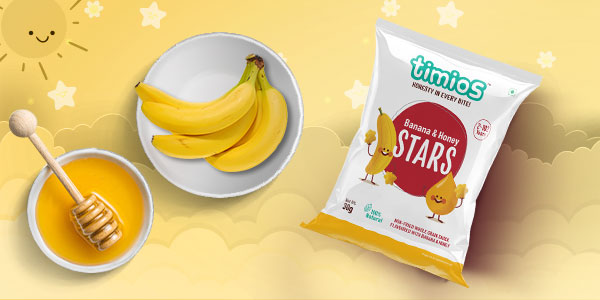 Buy Timios Snacks Stars Banana Honey 2 Years 100 Natural Healthy 30 Gm ...