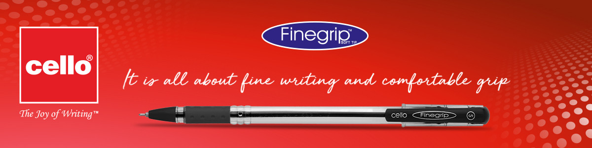 Buy Cello Fingergrip Ball Pen Black 5 Pcs Online At Best Price of Rs 35 ...