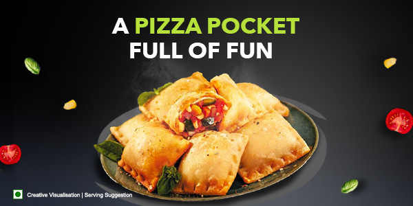 Buy ITC Master Chef Veggie Pizza Pocket - Veg Frozen Snack, Ready To ...