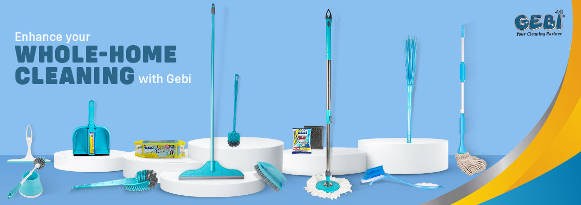 Buy Gebi Clip & Fit Cotton Floor Mop - 120 cm Online at Best Price of ...