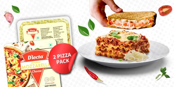 Buy Dlecta Shredded Mozzarella Pizza Cheese 500 Gm Online at the Best ...