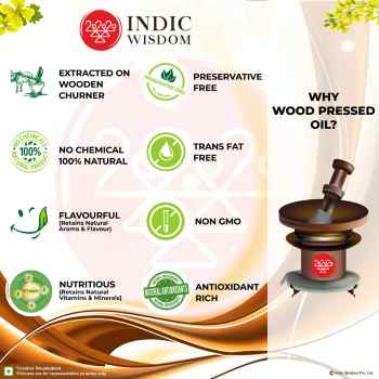 Buy Indic Wisdom Wood Pressed Mustard Oil - Cold Pressed Online at Best ...