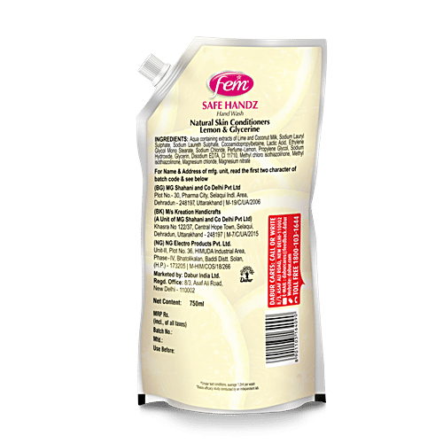 Buy Fem Soft Handz Hand Wash With Lemon Glycerine 900 Ml Bottle Online ...