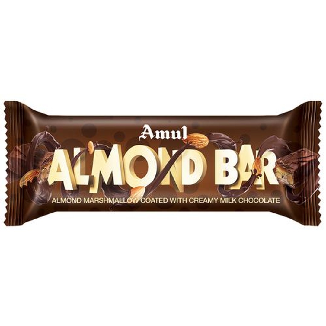 Buy Amul Almond Bar - Almond Marshmallow Coated Creamy Milk Chocolate ...