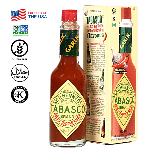 Buy Tabasco Sauce - Garlic Pepper 60 ml Online at Best Price. of Rs 349 ...