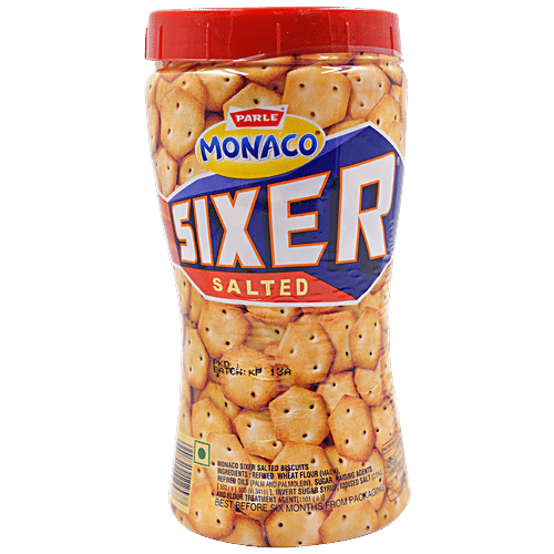 Buy Parle Biscuits Sixer Salted 200 Gm Jar Online at the Best Price of ...