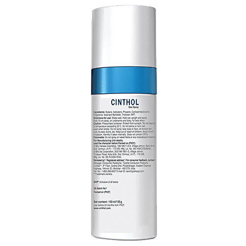 Buy Cinthol Deodorant Spray Energy 150 Ml Online at the Best Price of ...