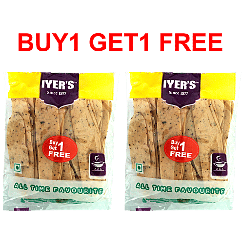 Buy Iyers Papad - Masala (Long Chips) 120 gm Pouch Online at Best Price ...