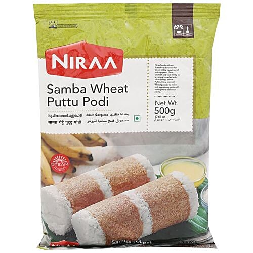 Buy Nirapara Puttu Podi Samba Wheat 500 Gm Pouch Online at the Best ...