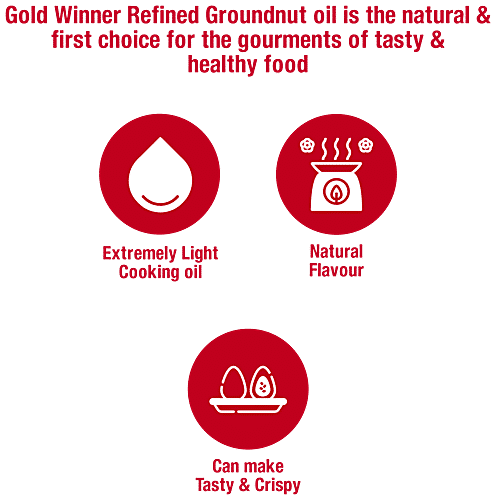 Buy Gold Winner Refined Groundnut Oil 1 Ltr Pouch Online at the Best ...