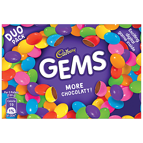 Buy Cadbury Gems Sugar Coated Chocolate 178 Gm Carton Online At Best ...