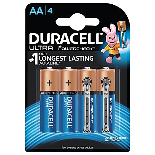 Buy Duracell Battery - Aa, Ultra, Power Check 4 pcs Online at Best ...