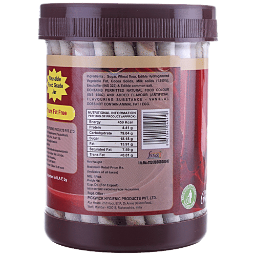 Buy Pickwick Wafer Biscuits Chocolate Flavor 300 Gm Jar Online at the ...