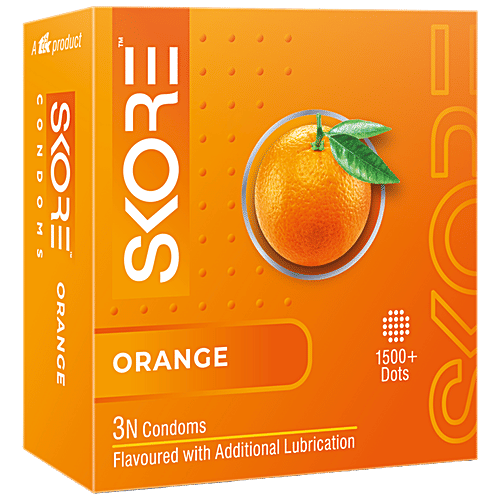 Buy Skore Dotted Colored Condoms Orange Flavored 3S Pack Online At Best Price of Rs 17 - bigbasket