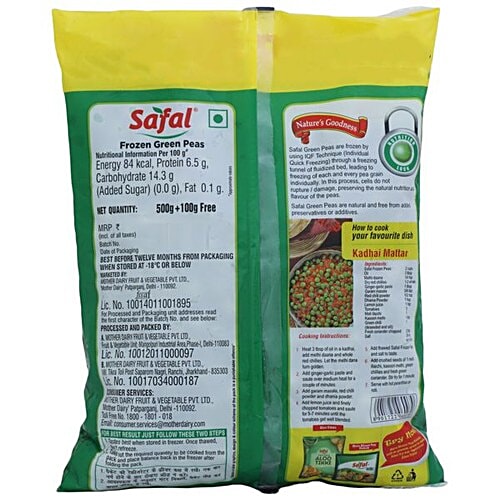 Buy Safal Frozen Green Peas 500 Gm Online At Best Price of Rs 117 ...