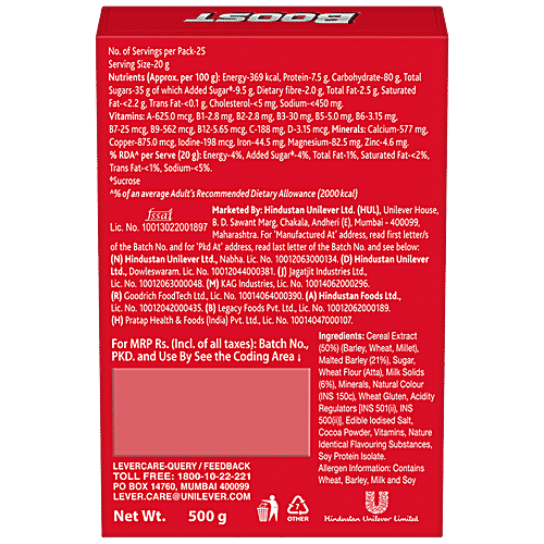 Buy Boost Nutrition Drink Health Energy Sports 450 Gm Carton Online At ...