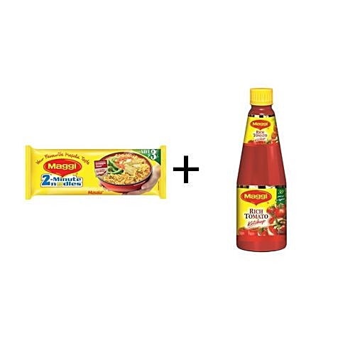 Buy Maggi Noodles - Masala 280 gm + Ketchup Tomato 1 kg Online at Best ...