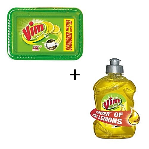 Buy Vim 500 gm Tub + 250 ml Yellow Bottle Online at Best Price of Rs ...